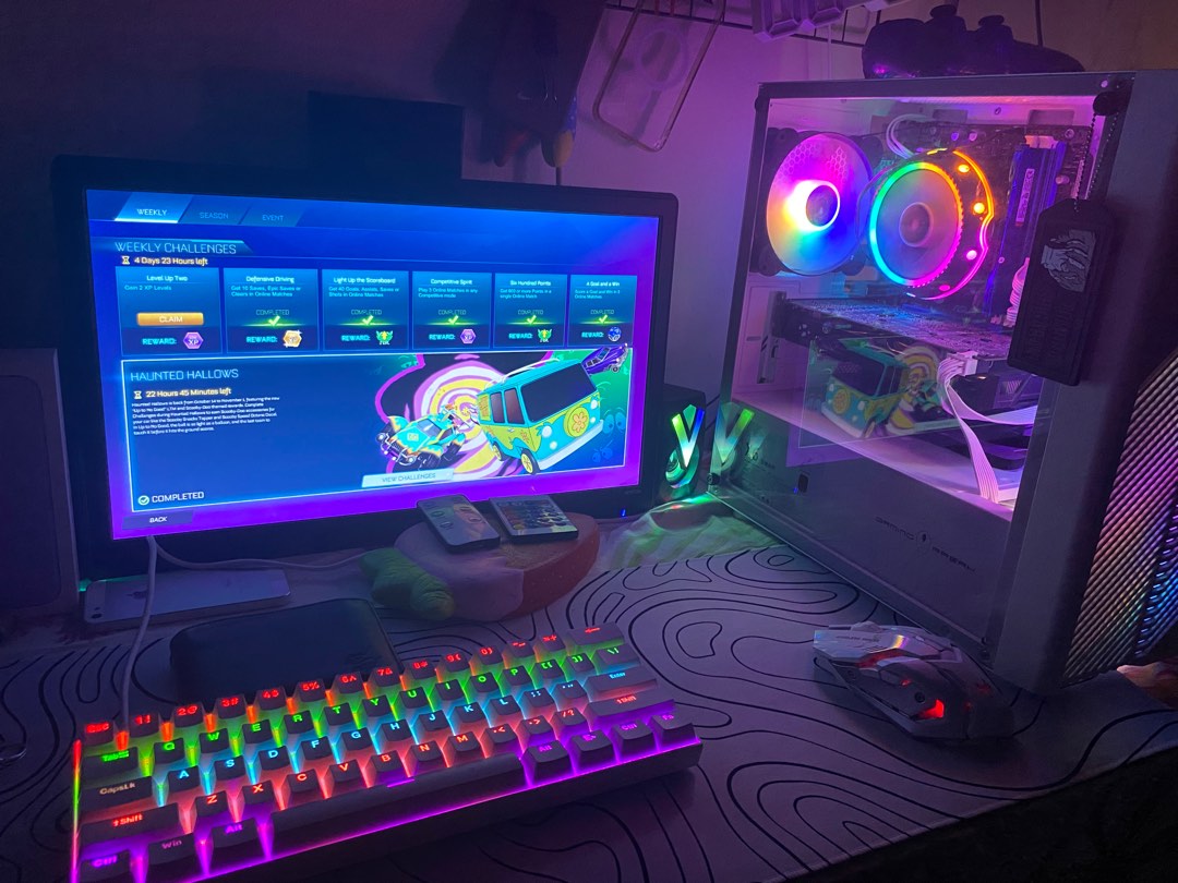 Fullset White Pc Gaming (Urgent pls), Computers & Tech, Desktops on ...