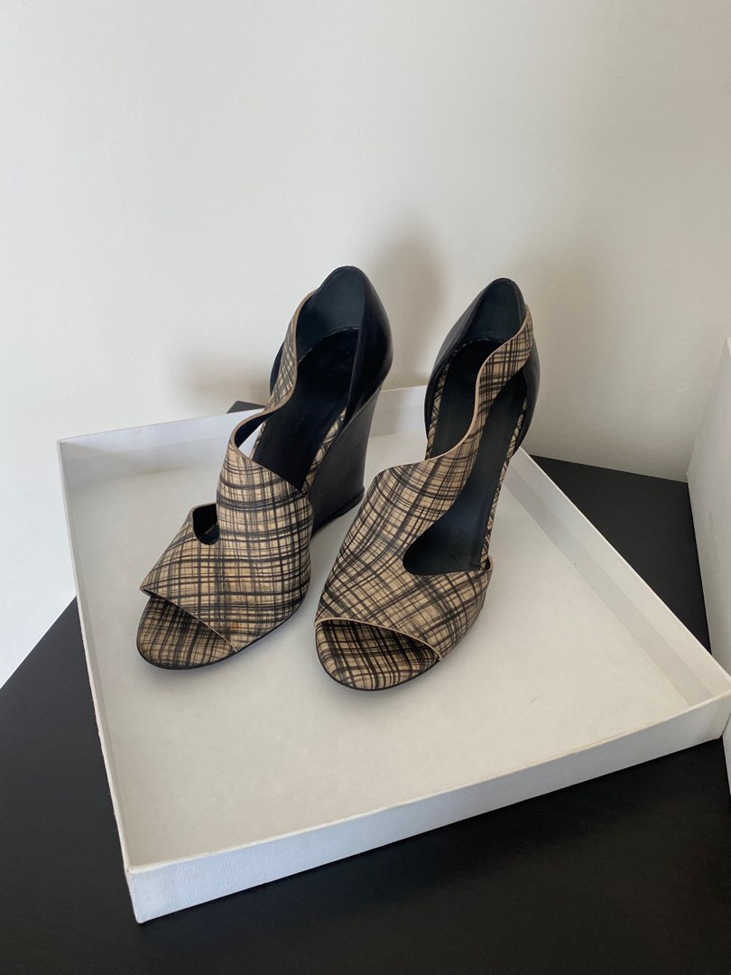 [‼️GRATONG JABODETABEK] Balenciaga SS13 Wedges plaid pattern motif edgy ...