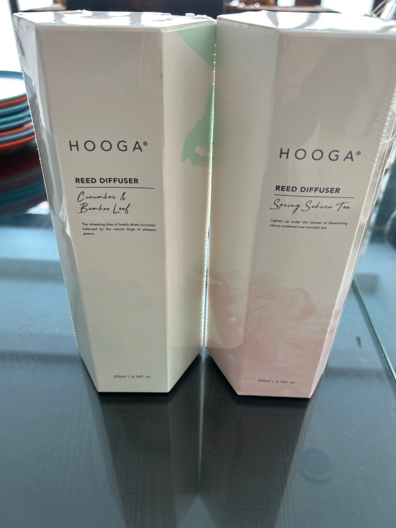 Hooga Reed Diffuser - Cucumber & Bamboo Leaf / Spring Sakura Tea ...