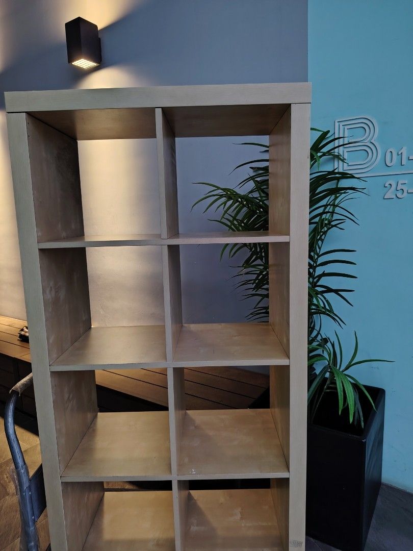 IKEA Kallax Bookshelf 8 cubes setia alam, Furniture & Home Living, Furniture, Shelves, Cabinets ...