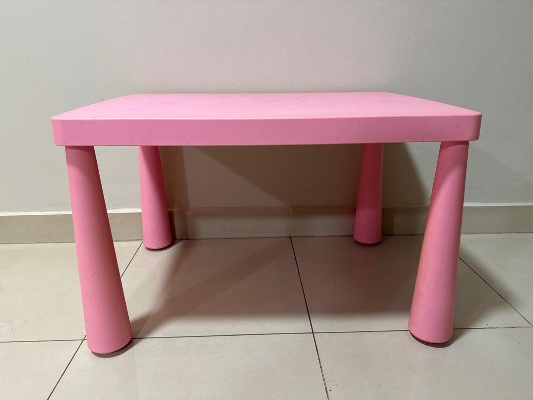 IKEA Pink Kids Table, Babies & Kids, Baby Nursery & Kids Furniture ...