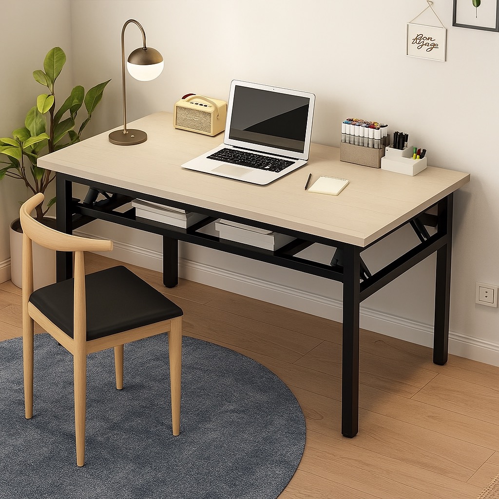 Industrial Study Writing Desk | Wooden Computer Work Table | Modern ...