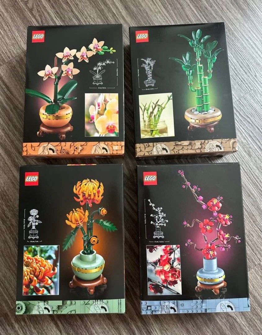 LEGO Botanical Collection - Mini Orchid, Lucky Bamboo, Chrysanthemum ...