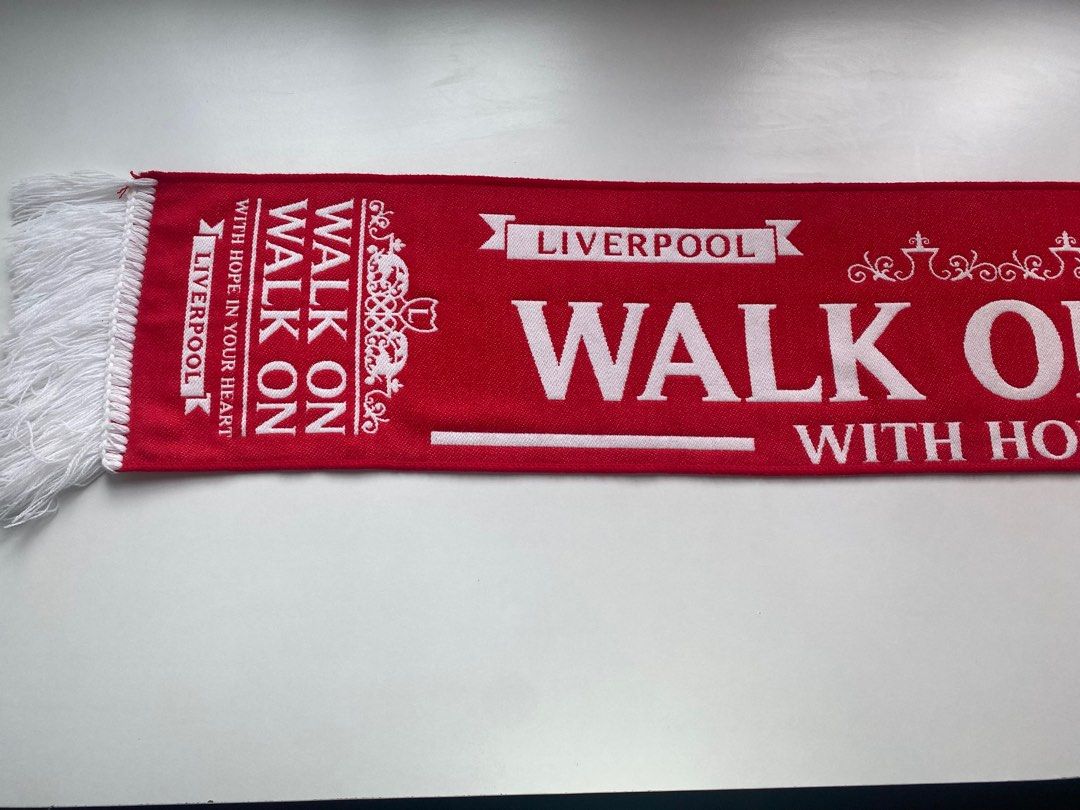 Liverpool FC Walk On Walk On With Hope In Your Heart Red Scarf, Hobbies ...