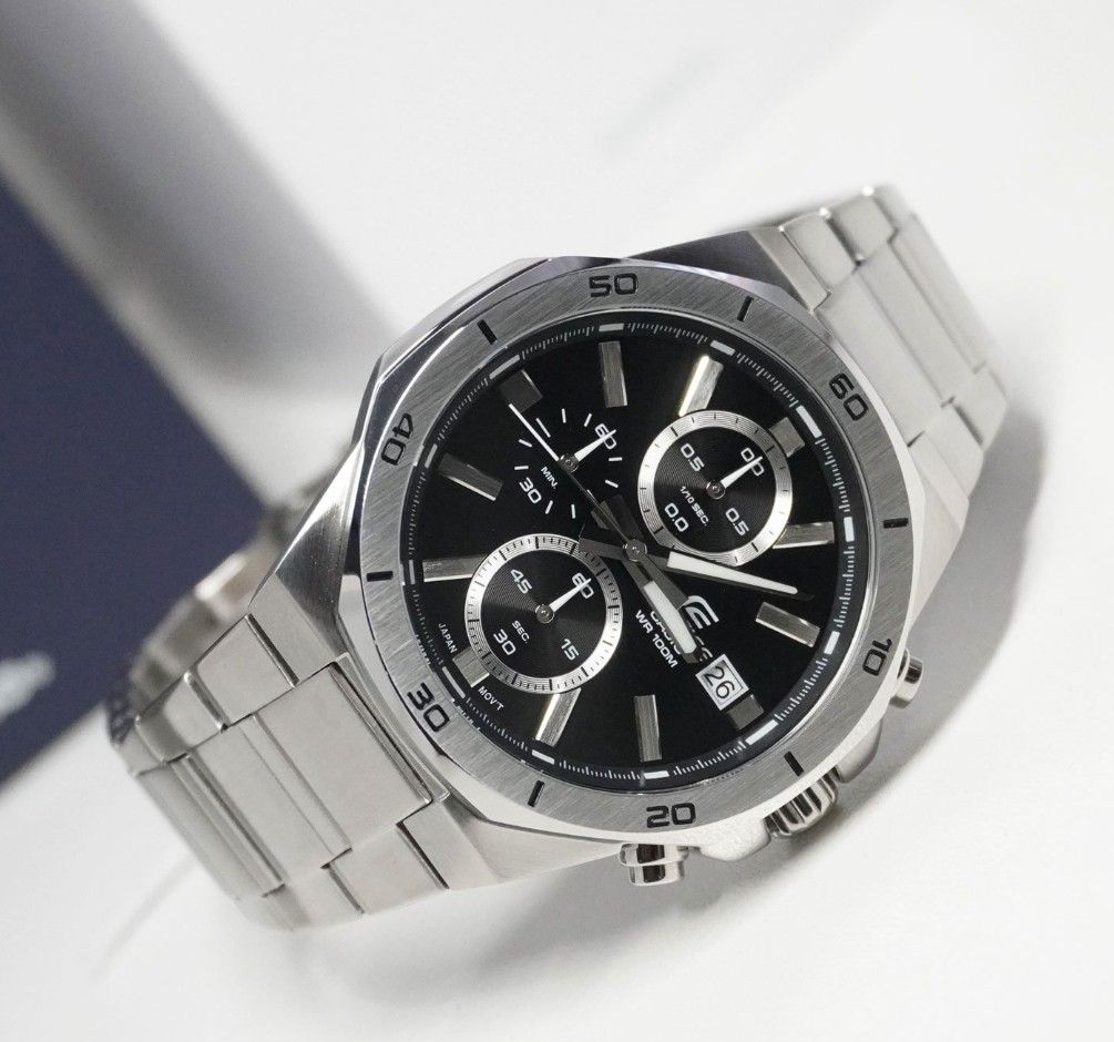 *Lowest Price*Casio Edifice Analog Men's Black Dial Stainless Steel ...