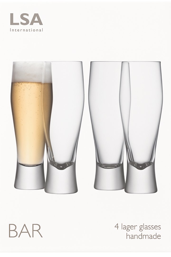 LSA International Bar Collection Lager Glass (400 ml), Furniture & Home ...