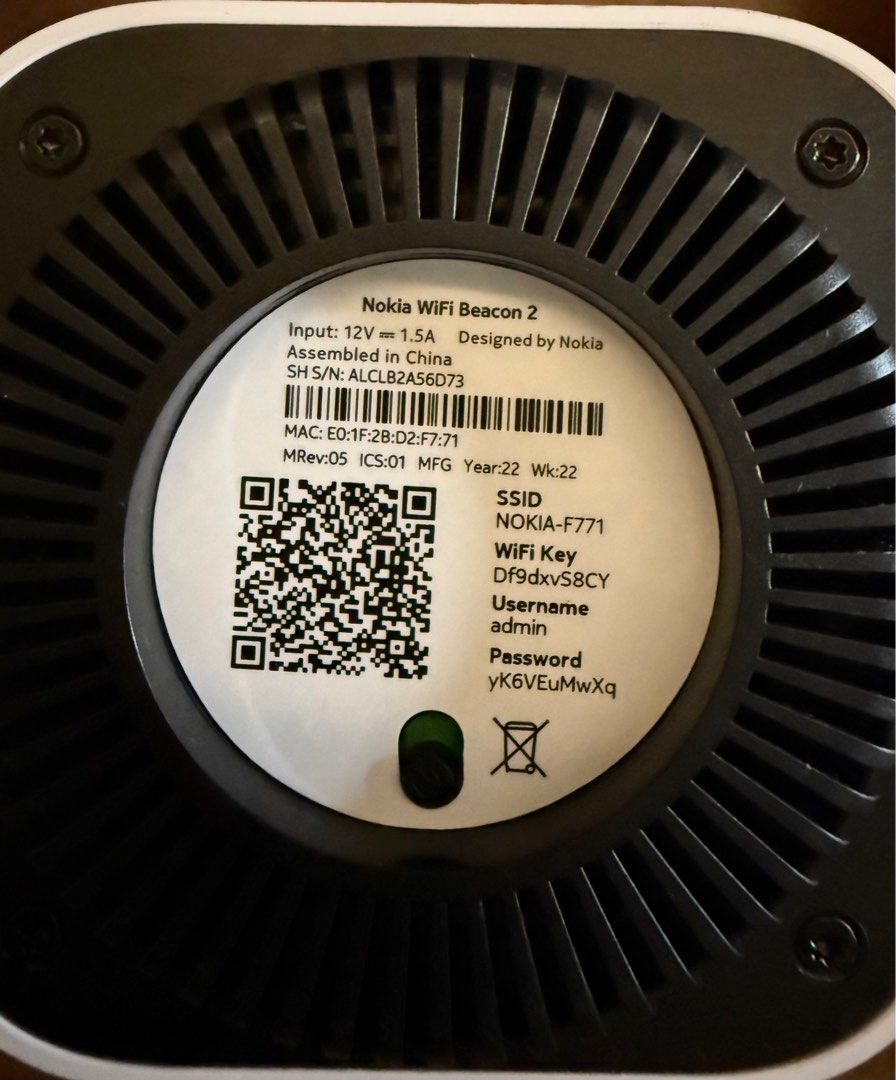 Nokia WiFi Beacon 2 Router - Excellent Condition, Computers & Tech ...