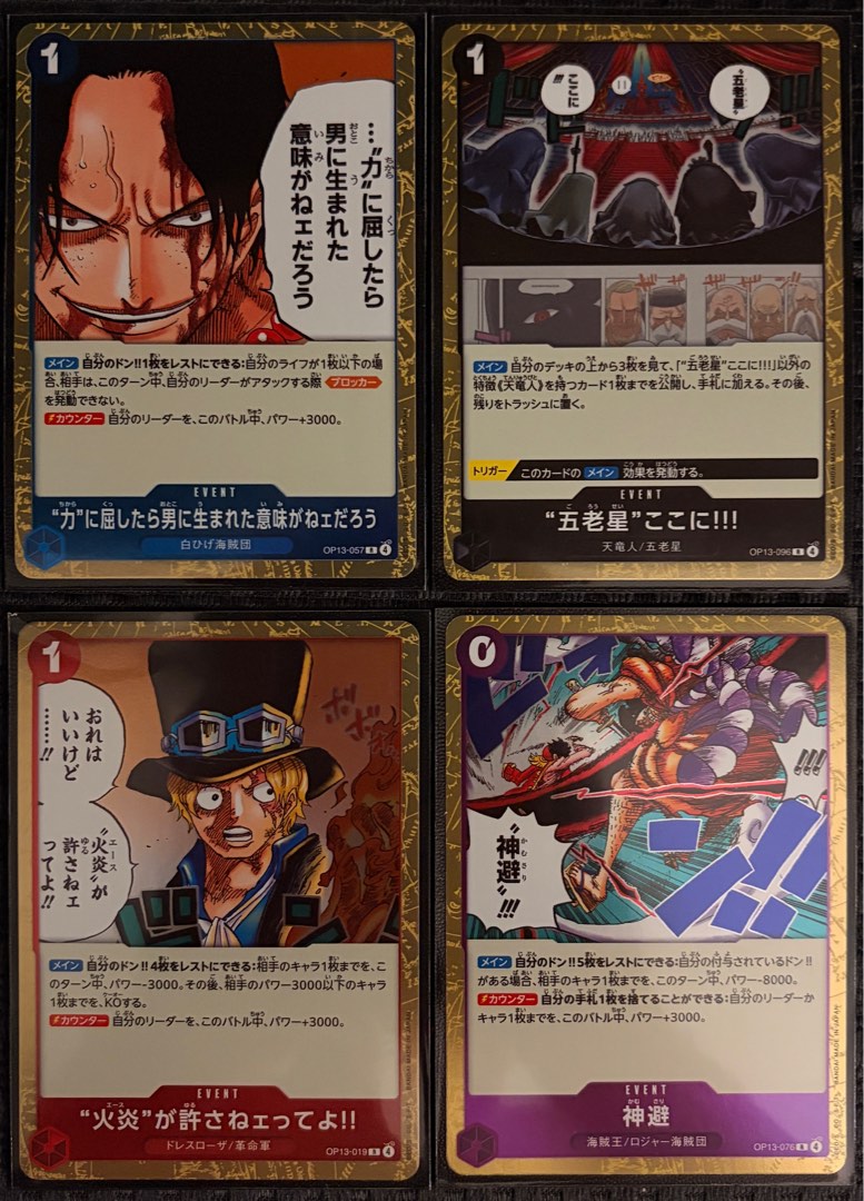 One Piece Card Game - OP13 Ace, Sabo, and More, Hobbies & Toys, Toys ...