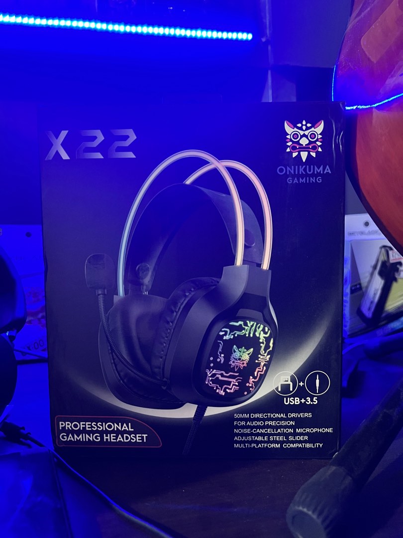 Onikuma X22 Professional Gaming Headset, Audio, Headphones & Headsets ...