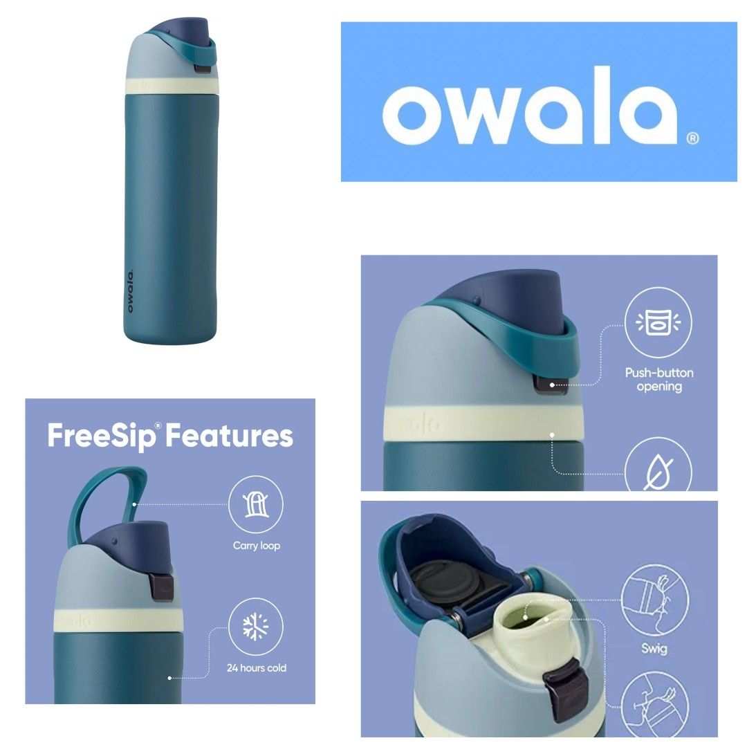 Owala water bottle 24oz Denim Blue colorway (Flagship), Furniture ...