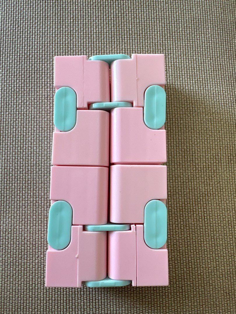 Pink and Teal Infinity Cube Fidget Toy, Hobbies & Toys, Toys & Games on ...