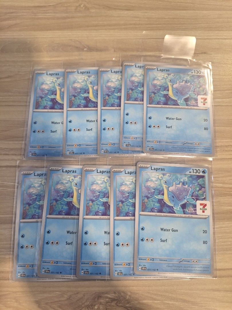 Pokemon Lapras 7-11 English Promo, Hobbies & Toys, Toys & Games on Carousell