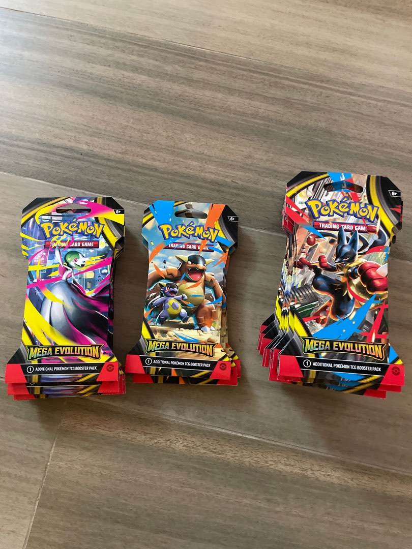 Pokemon Mega Evolution Booster Packs- Sleeved, Hobbies & Toys, Toys ...