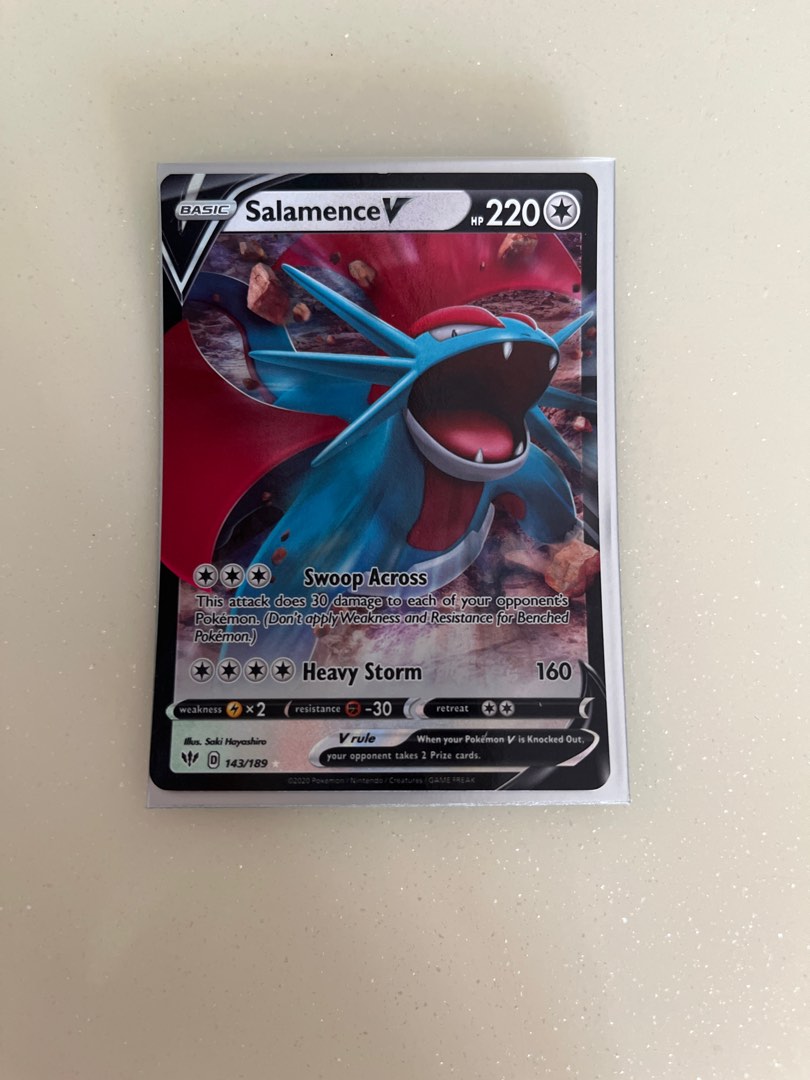 Pokemon TCG - Salamence V - darkness ablaze, Hobbies & Toys, Toys ...