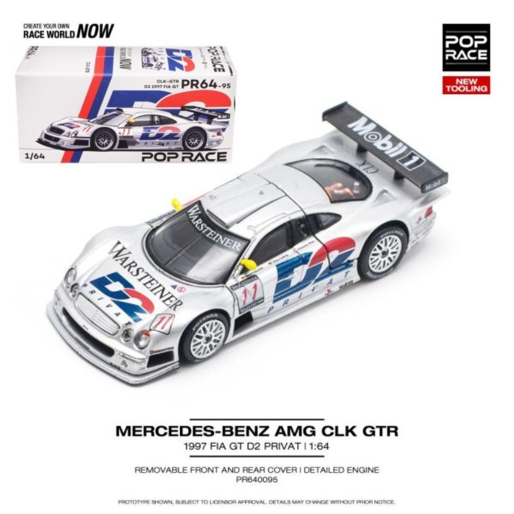 Pop Race 1/64 Scale Mercedes Benz AMG CLK GTR 1997 FIA GT D2 PRIVAT Die ...