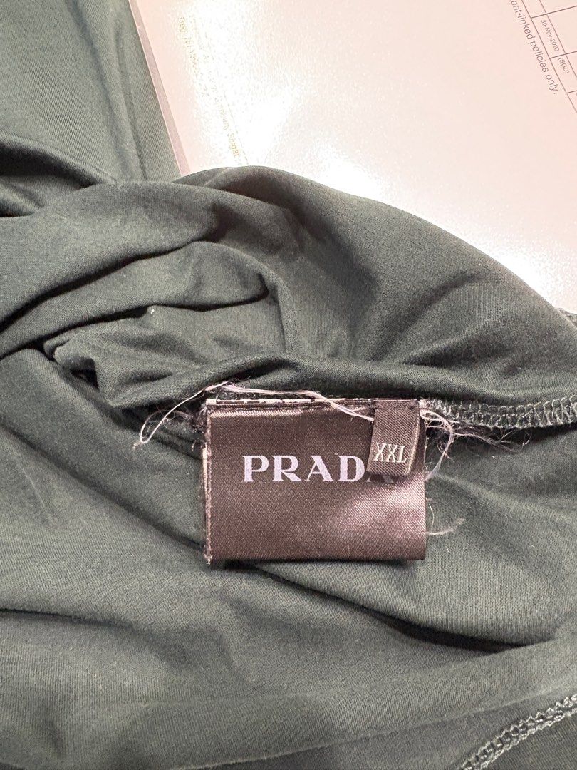 Prada Green Polo Shirt - XXL, Men's Fashion, Tops & Sets, Tshirts & Polo Shirts on Carousell