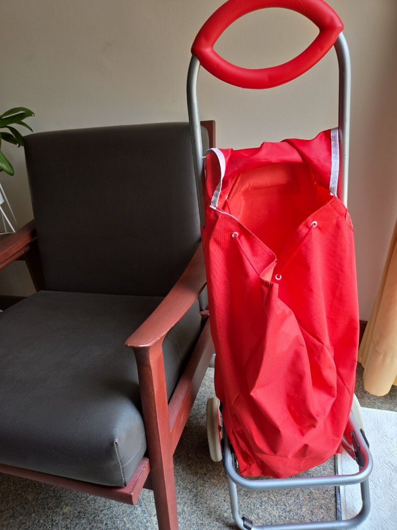 Red ntuc Shopping Cart trolley, Furniture & Home Living, Home ...