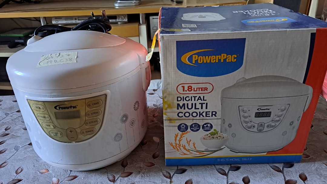 Powerpac Electronic Rice Cooker 1.8 Litres Capacity Full Set with Box ...
