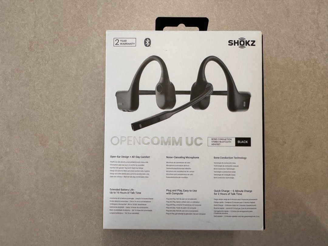 Shokz OpenComm UC Bone Conduction Headphones, Audio, Headphones ...