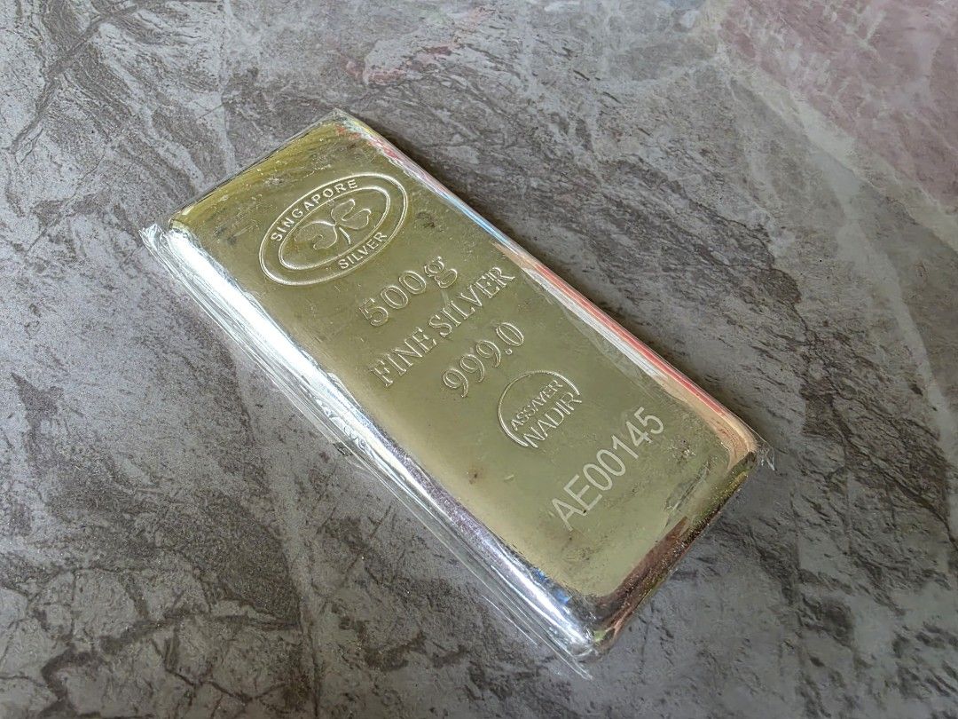 Singapore Silver 500g 999 Fine Silver Bar, Hobbies & Toys, Memorabilia ...
