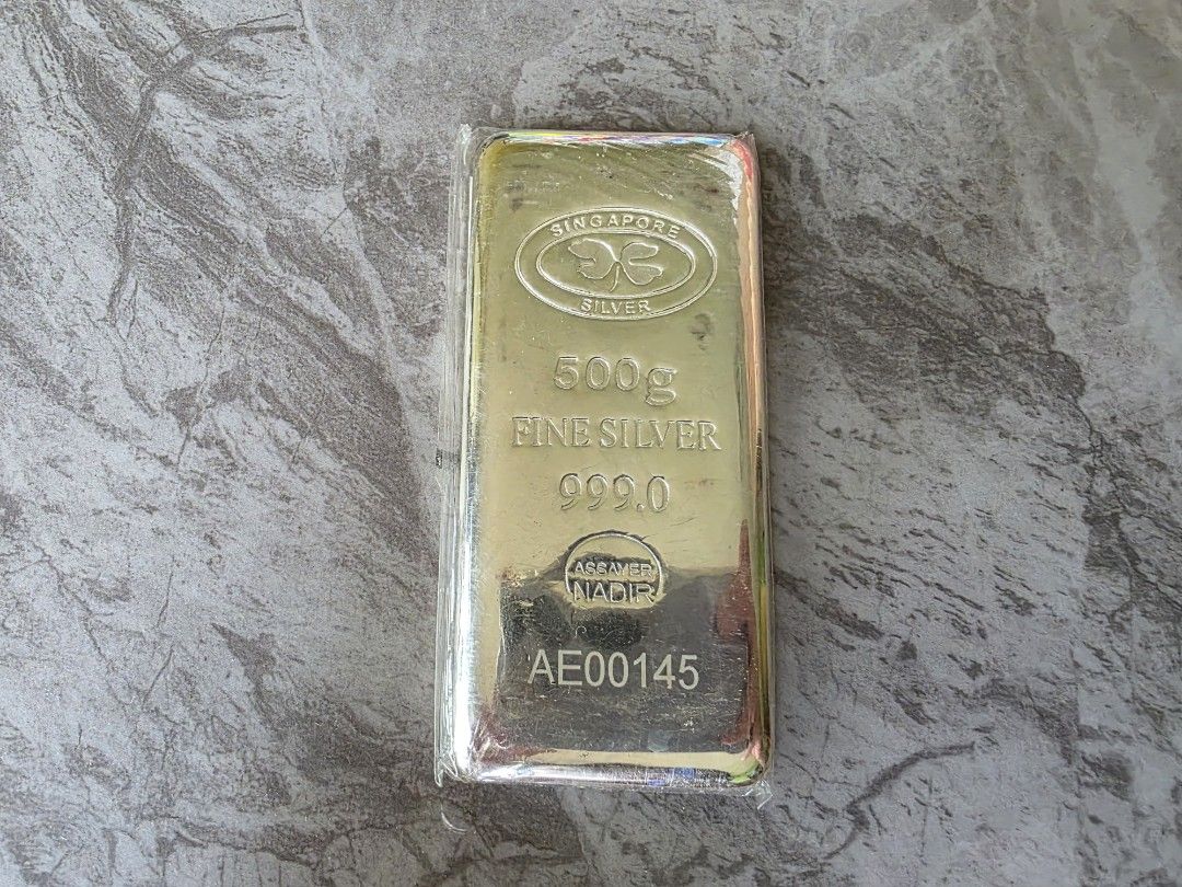 Singapore Silver 500g 999 Fine Silver Bar, Hobbies & Toys, Memorabilia ...