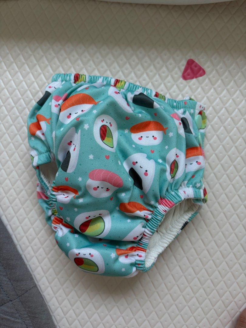 Snuggly Fit Sushi Print Swim Diaper - Size 2, Babies & Kids, Babies ...