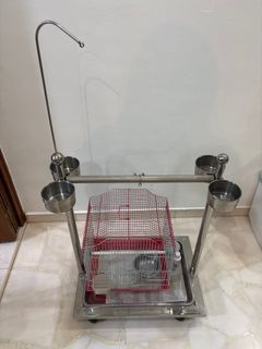 Stainless Steel Bird Cage with Wheels *No Viewing Pls Read Description ...