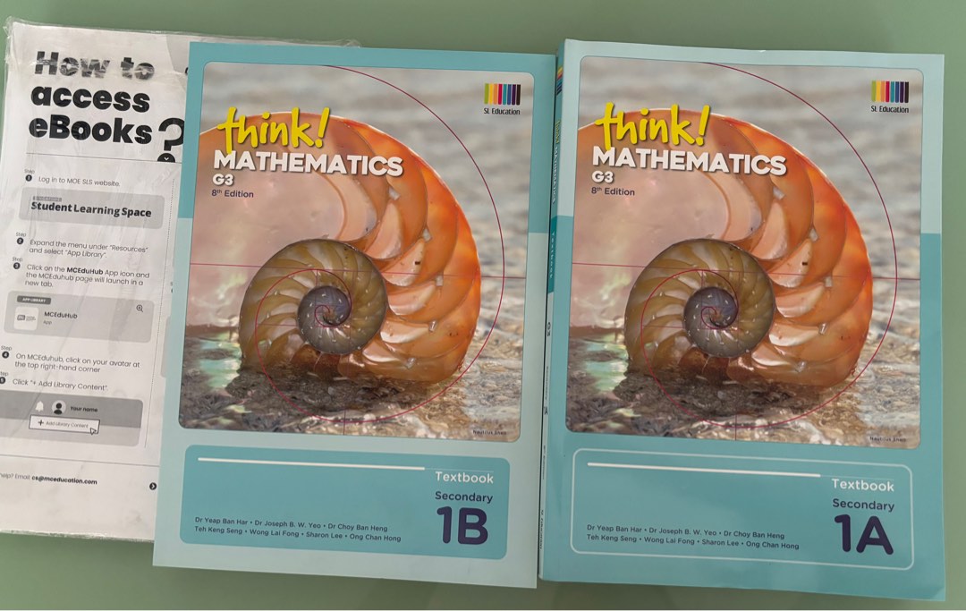 Think! Mathematics sec1 G3 8th Edition Textbook 1A & 1B, Hobbies & Toys ...