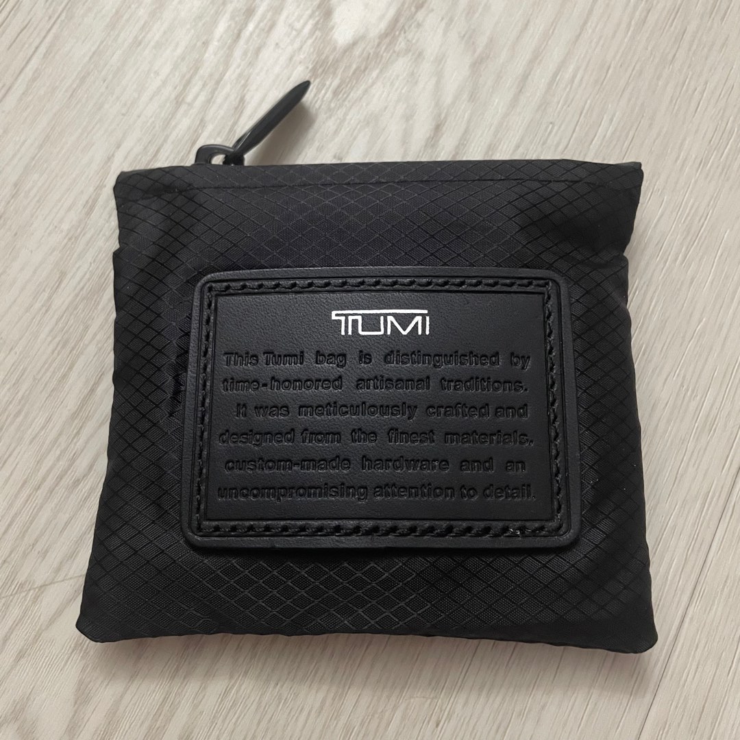 Tumi mini Diamond ♦️Pattern Black Leather Pad small Pouch 👝, Men's Fashion, Bags, Belt bags ...