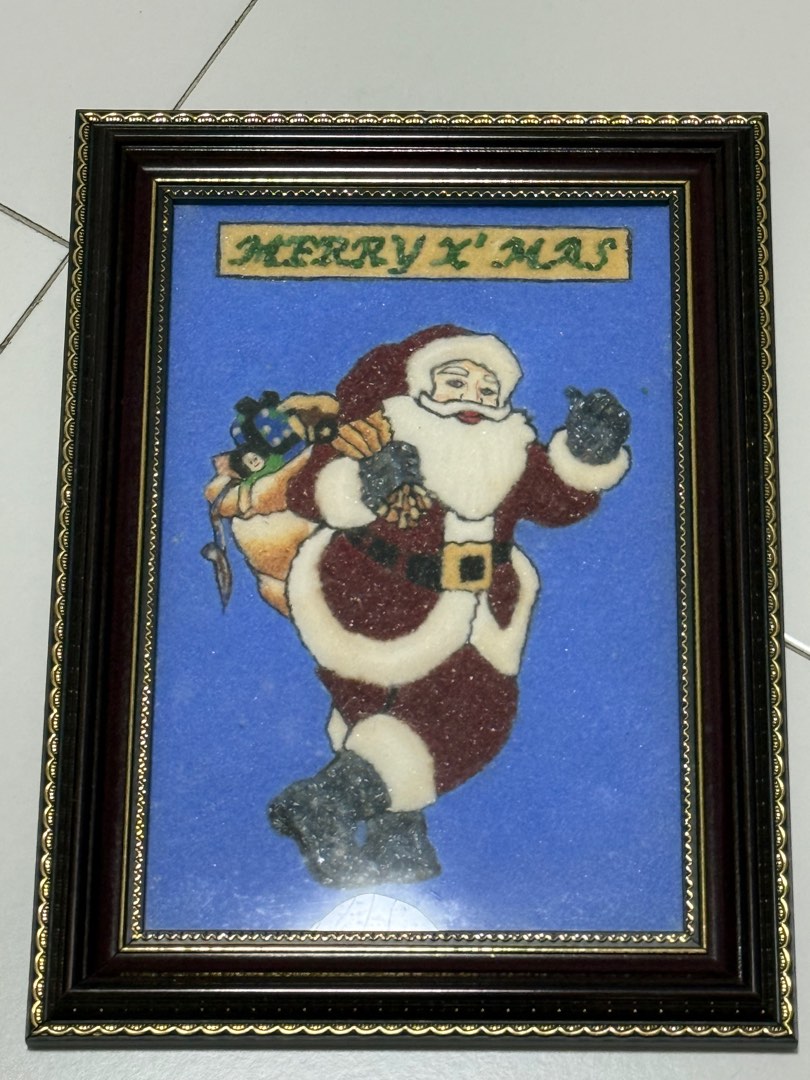 Vintage Christmas Santa Picture Frame, Furniture & Home Living, Home ...