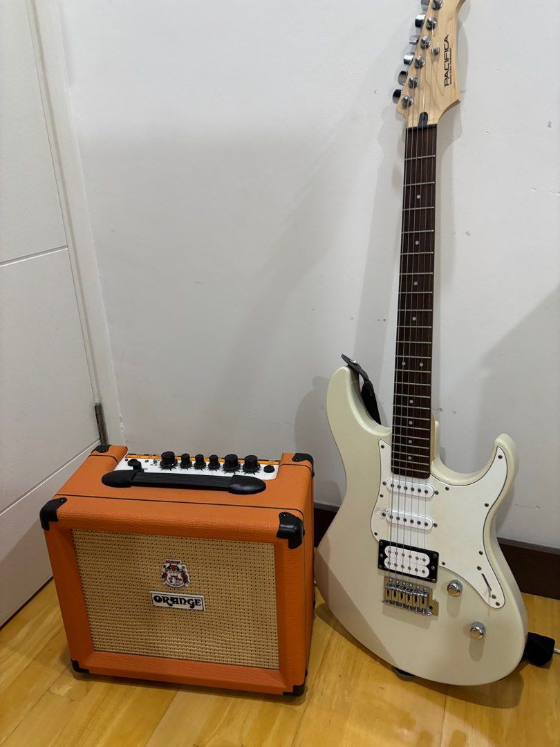Yamaha Pacifica PAC 112V Electric Guitar Orange Amp combo, Hobbies ...