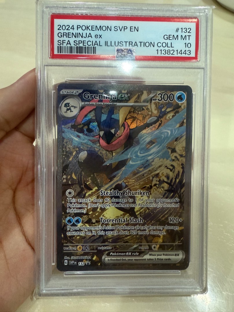2024 Pokemon SVP EN Greninja ex #132 GEM MT 10, Hobbies & Toys, Toys ...