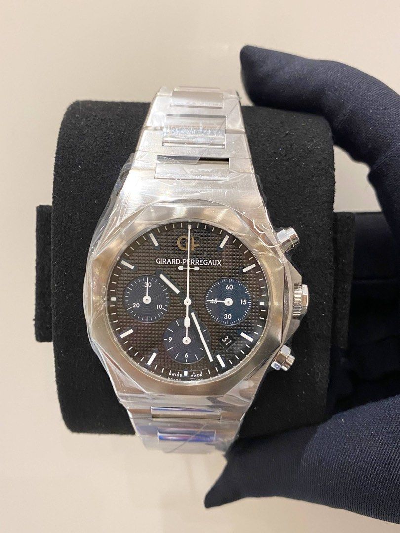 2025 GIRARD-PERREGAUX LAUREATO CHRONOGRAPH BLUE EYES REF 81020-11-631-11A BLACK DIAL 42MM ...