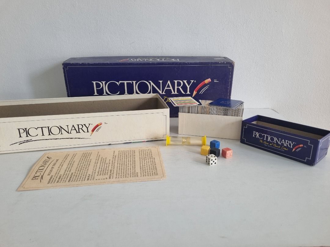 💥 Game- 80s' Vintage Pictionary " The Game of Quick Draw" Board Game ...