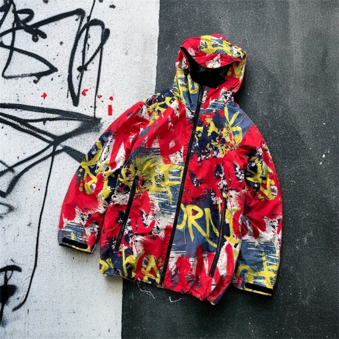 🔥 Ocean Pacific Full Print Multicolor Logo Gopcore Jacket, Men's ...