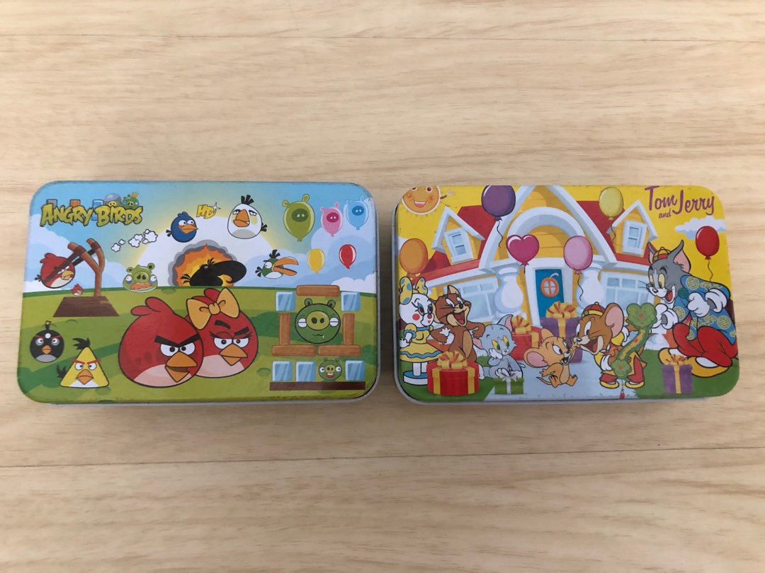 Angry Birds & Tom and Jerry Tin Box Set, Hobbies & Toys, Toys & Games ...