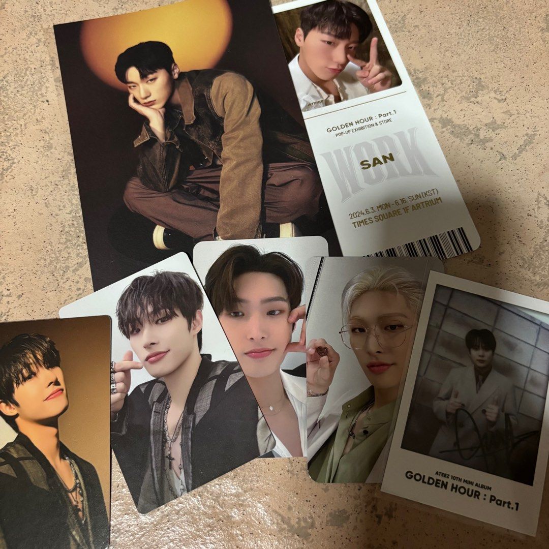 ATEEZ Golden Hour Part 1 photocards lucky draw, Hobbies & Toys ...
