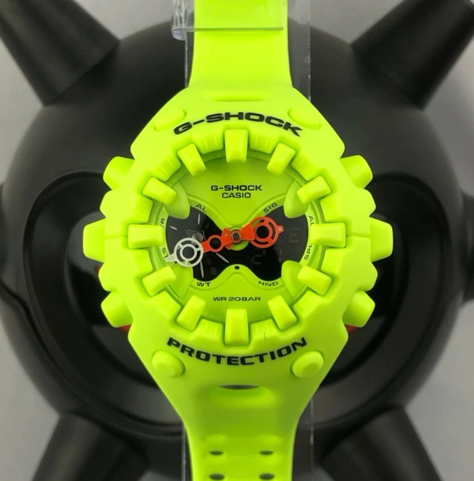 Casio G-Shock GA-V01-9A Lime Green Analog Digital Striking Innovation ...