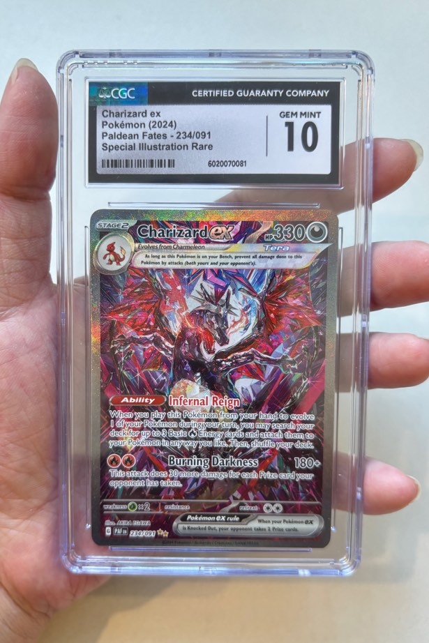 [CHEAPEST] CGC 10 Charizard 234 Paldean Fates SIR Pokemon 151 Bubble ...