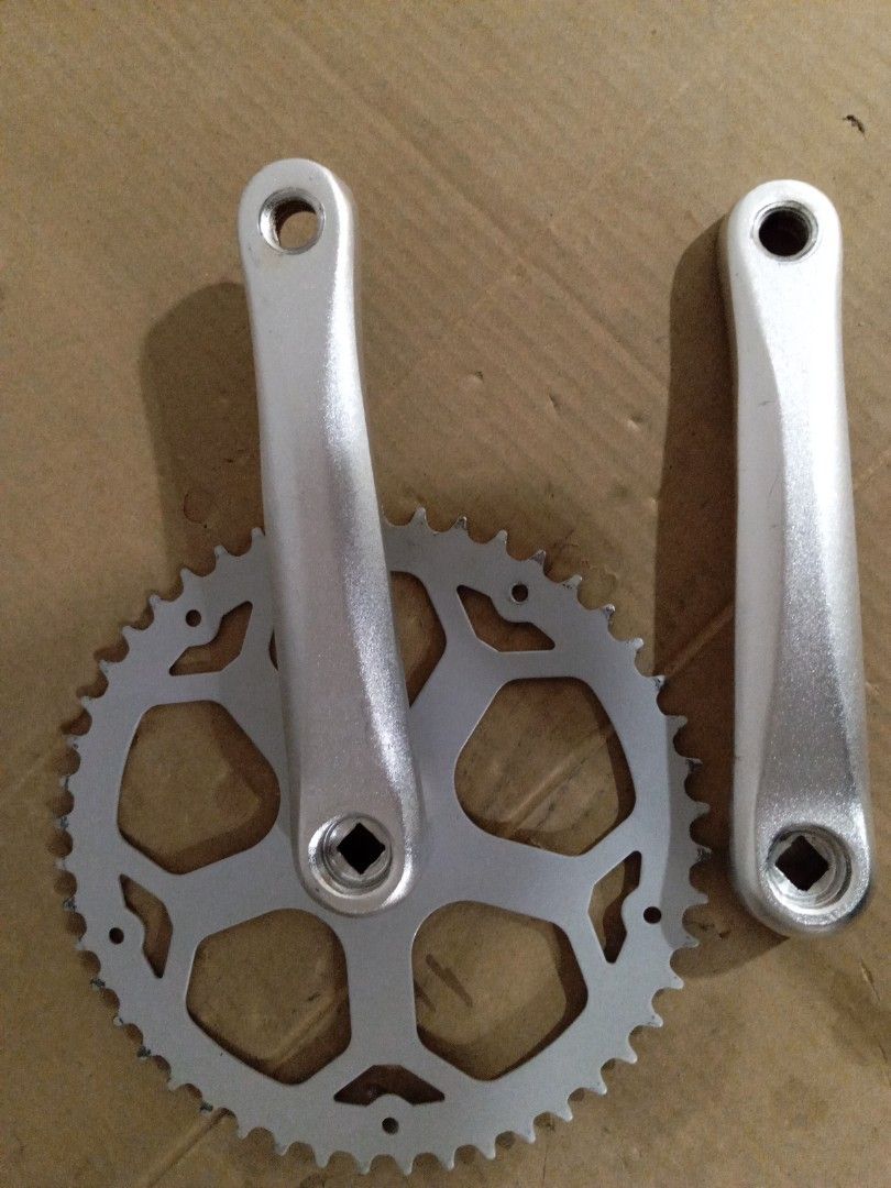 Crank set single toothwheel single speed 48 tooth square taper, Sports ...