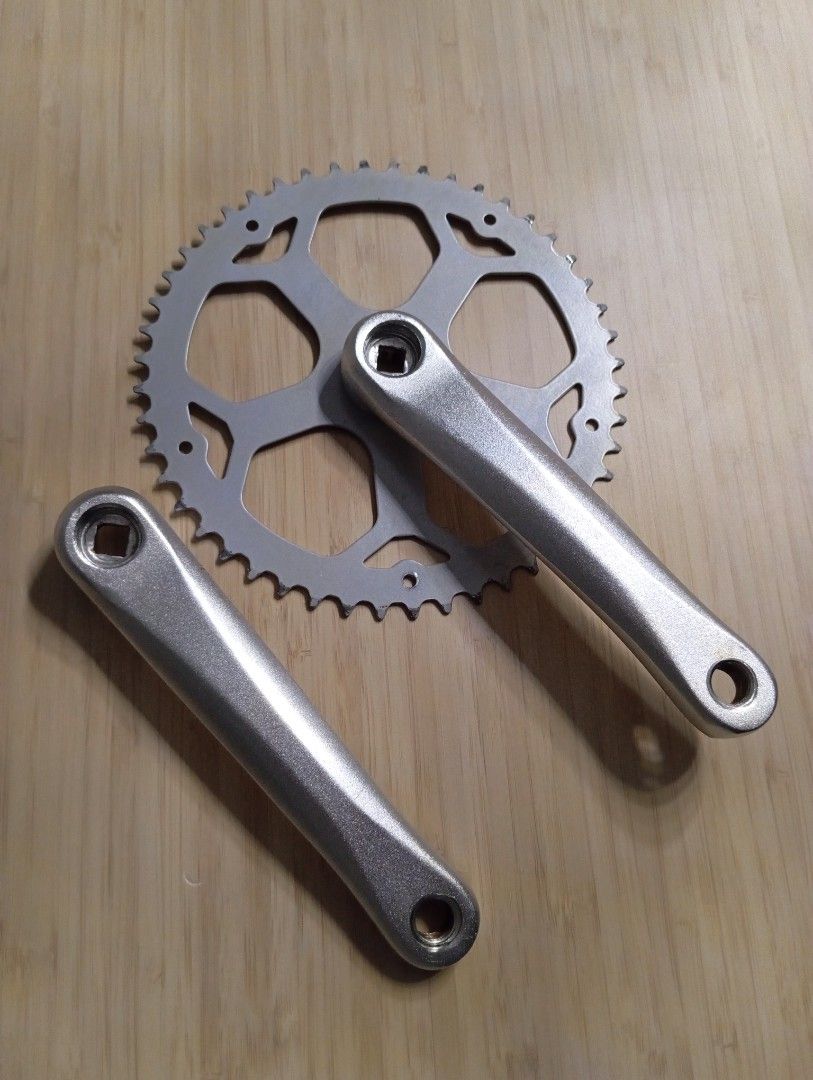 Crank set single toothwheel single speed 48 tooth square taper, Sports ...