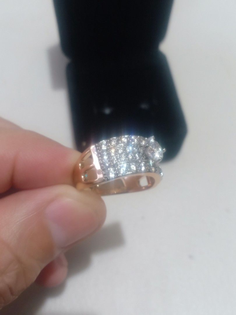 Diamond ring italy imported, Women's Fashion, Jewelry & Organizers ...