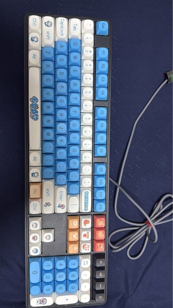 Doraemon Themed Mechanical Keyboard, Computers & Tech, Parts ...