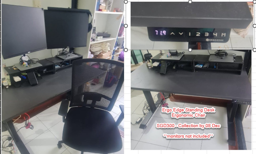 Ergo Edge Standing Desk and Ergonomic Chair, Furniture & Home Living ...