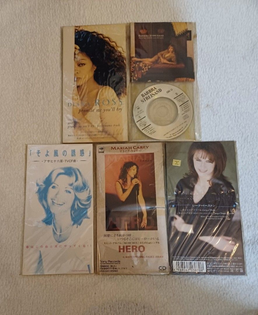 Famous Females Japan CD Singles Bundle Olivia Newton-John, Mariah Carey ...