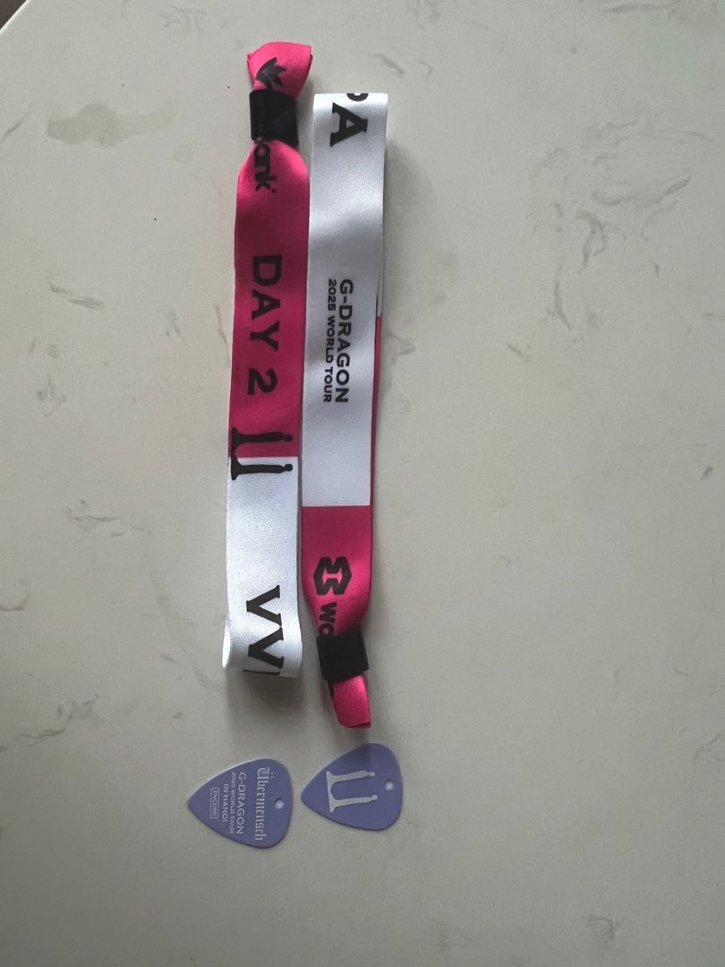 G Dragon Übermensch world tour 2025 Hanoi waistband 權志龍演唱會河內vip 手帶, 興趣及 ...