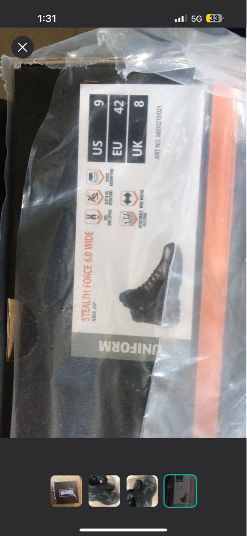 Magnum Stealth Force 6.0 Wide Boots - Size 9, Men's Fashion, Footwear ...