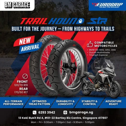 Motorcycle Tyres EUROGRIP TRAIL HOUND STR, Motorcycles, Motorcycle ...