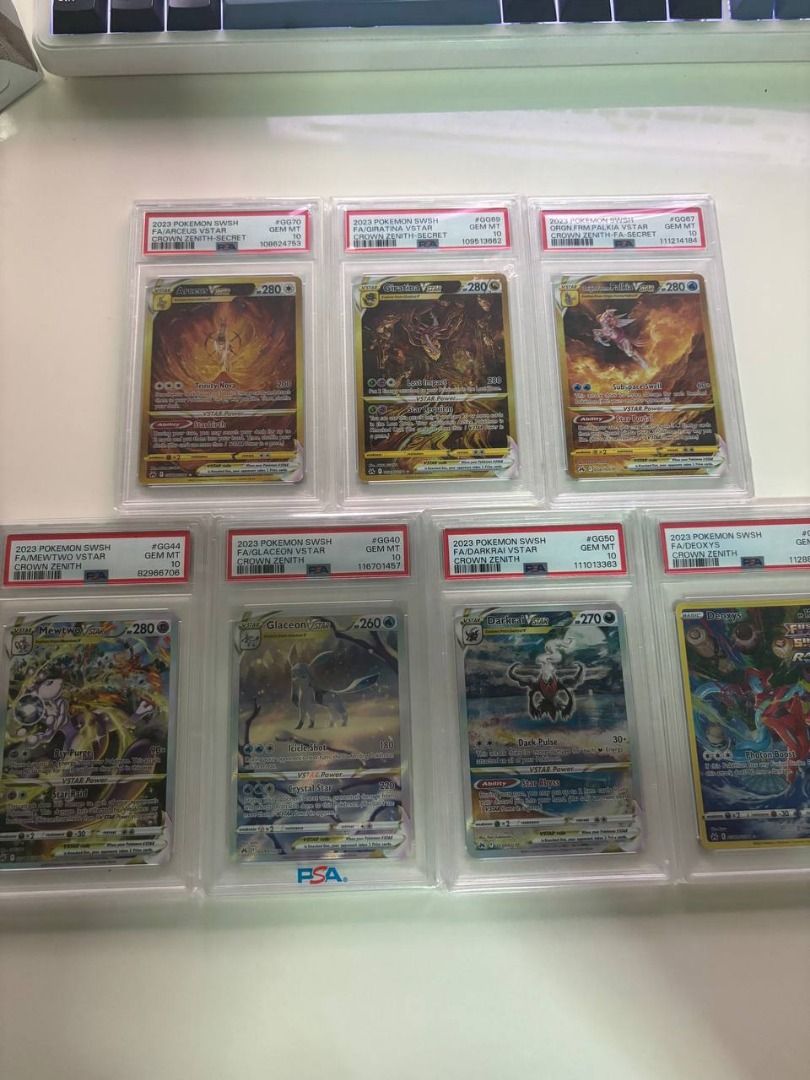 PSA 10 Arceus, Giratina, Palkia, Mewtwo, Glaceon, Darkrai, Deoxys ...