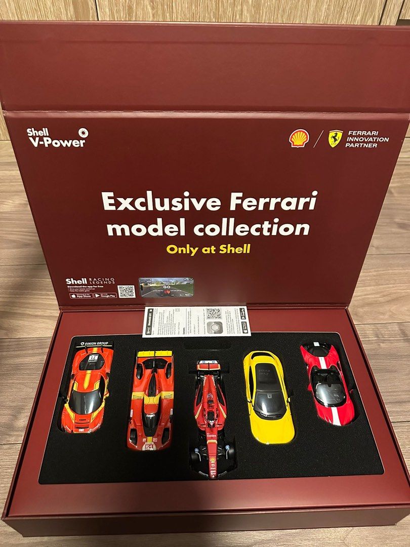 Burago 1/41 Shell 蜆殼 Ferrari 法拉利Exclusive Collection Formula One F1 SF-24 499P 24h Le Mans 296 ...